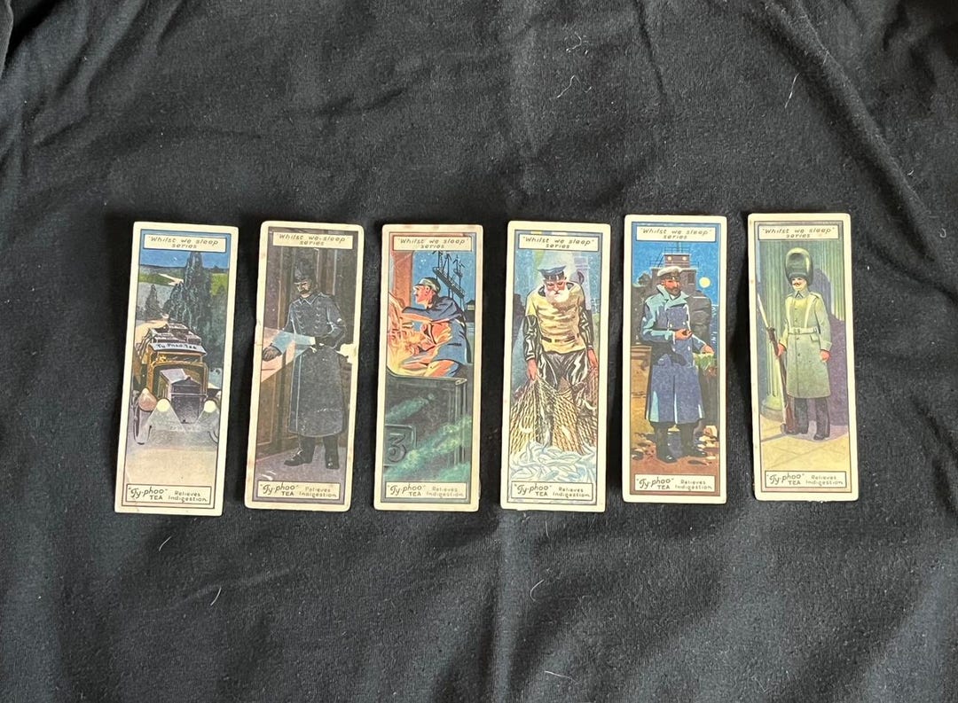 6 Vintage 1928 Typhoo Tea Cards From While You Sleep Series--policeman ...