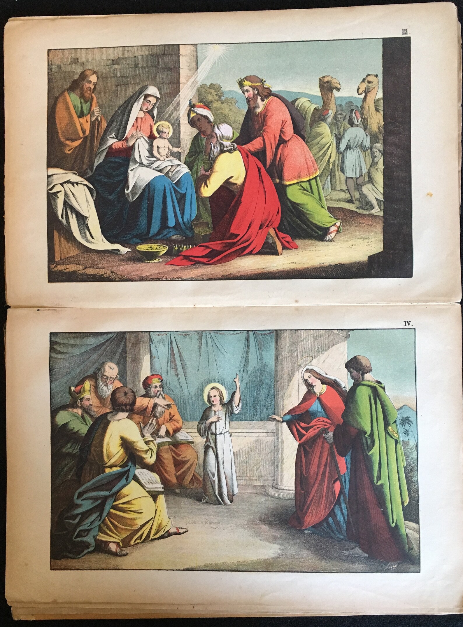 Rare 1860s German New and Old Testament Portfolios for Children -- 60 ...