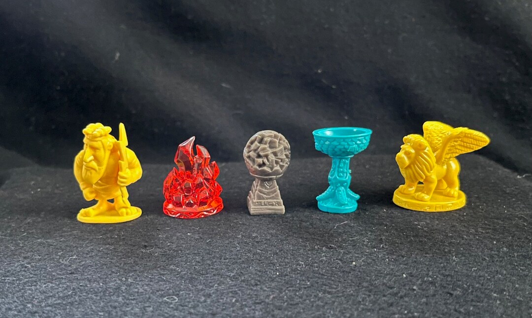 Fantasy Game Tokens From a Fantasy Game--zeus, Flying Lion, Blue ...