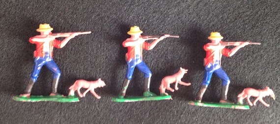 3 Vintage 1950s Painted Hard Plastic Action Figures of a - Etsy