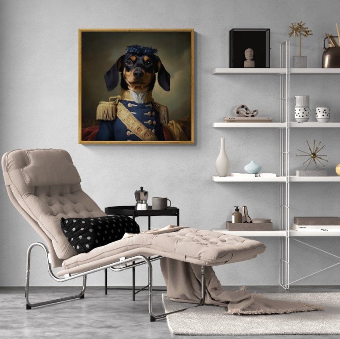 Napoleon Dog Illustration, Downloadable Print of Dog in Napoleon Suit ...