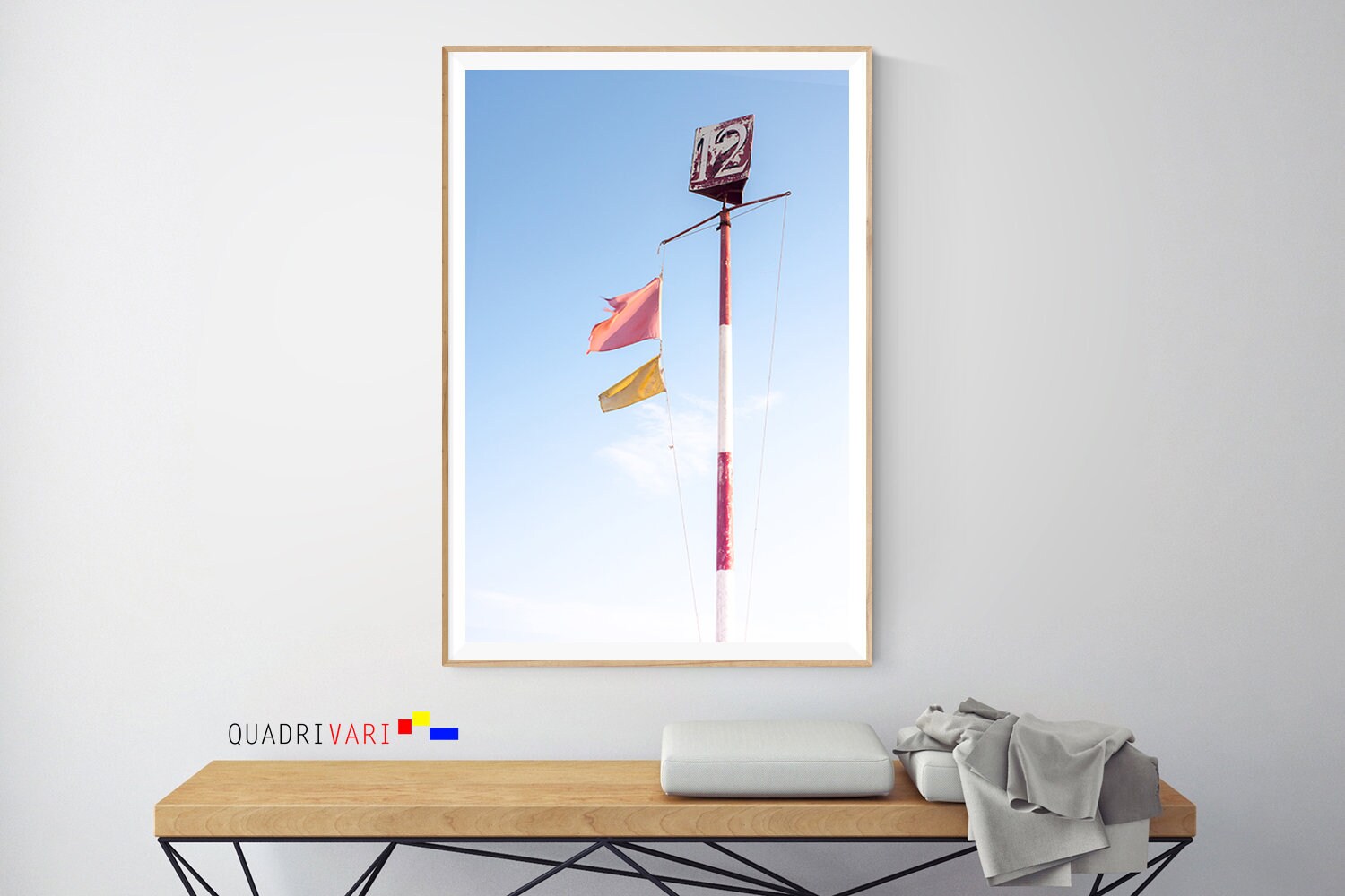 Beach Print Retro Flag Poster Pastel Beach Décor Tropical Surf Print ...