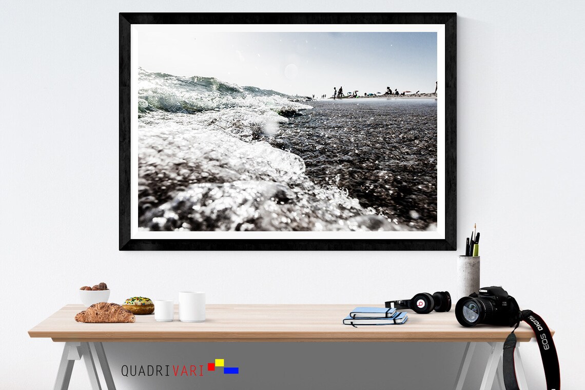 Large Beach Poster, Printable Waves Art, Beach Photo, Beach Wave Wall ...