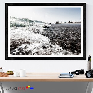 Large Beach Poster, Printable Waves Art, Beach Photo, Beach Wave Wall ...