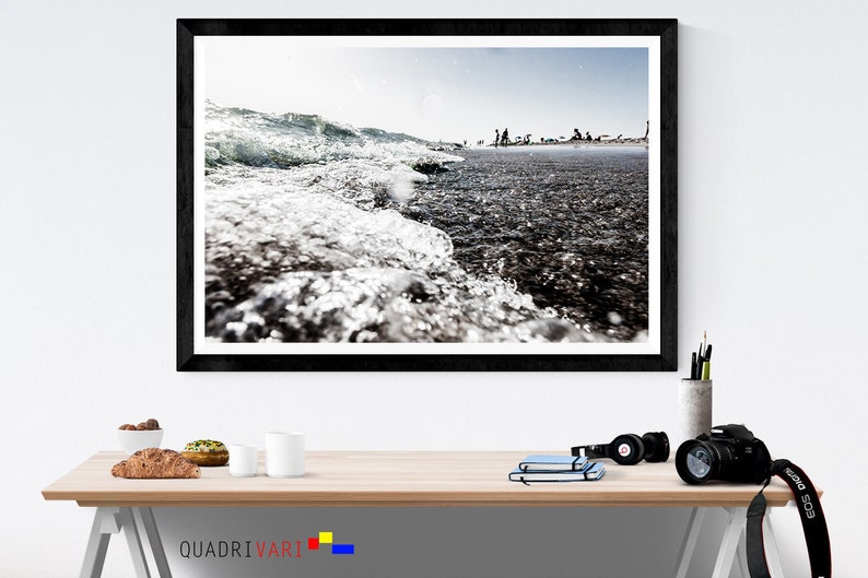 Large Beach Poster, Printable Waves Art, Beach Photo, Beach Wave Wall ...