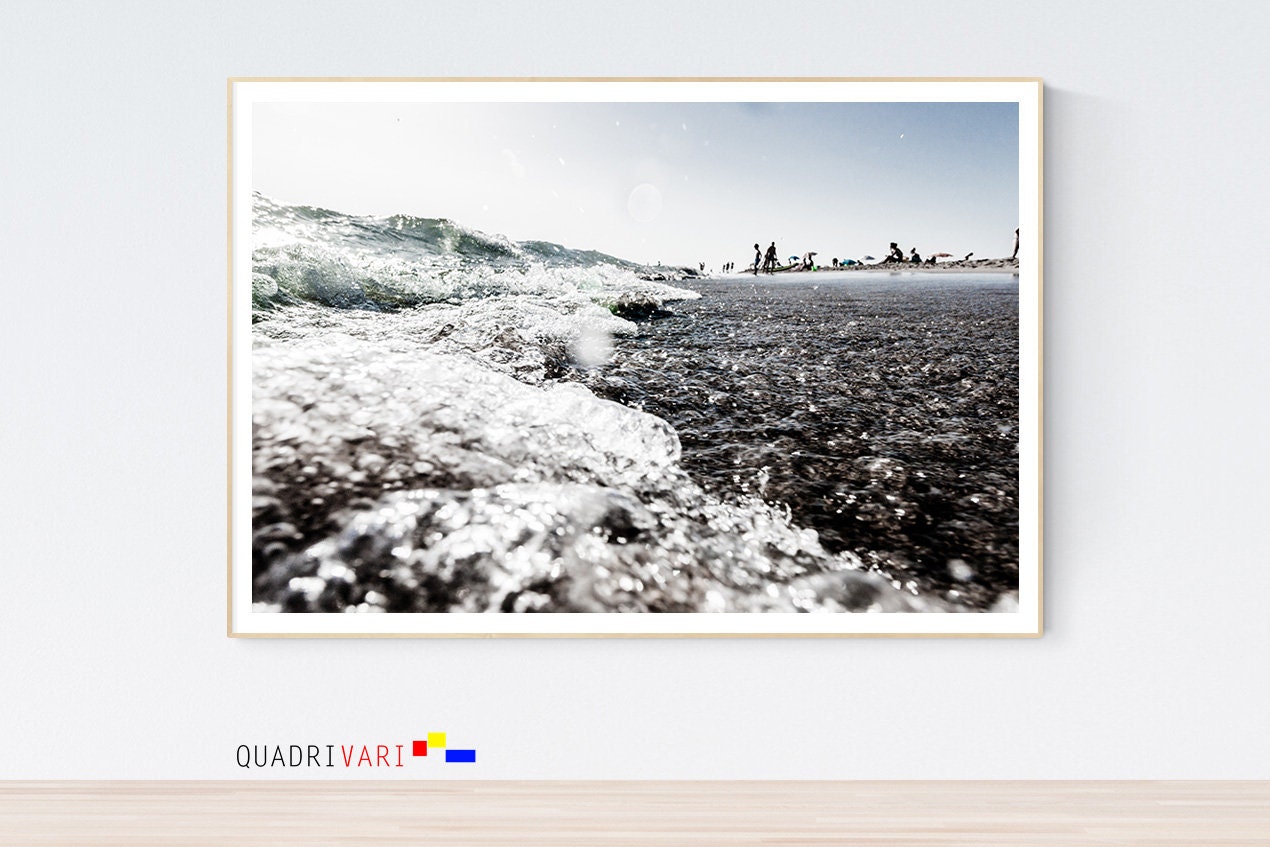Large Beach Poster, Printable Waves Art, Beach Photo, Beach Wave Wall ...