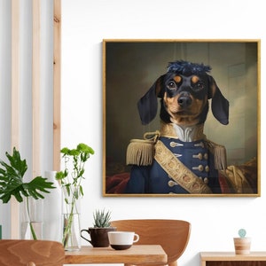 Napoleon Dog Illustration, Downloadable Print of Dog in Napoleon Suit ...