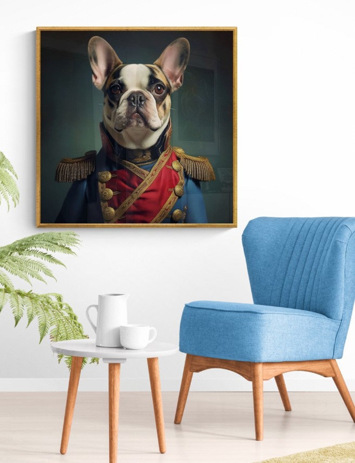 Gentleman Bulldog Vintage Portrait, Victorian Dog Wearing Napoleon Suit ...