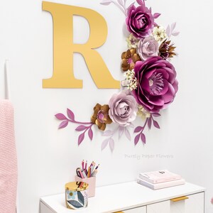 12 Piece Paper Flower Set for Study Room Office Space Decor | Etsy