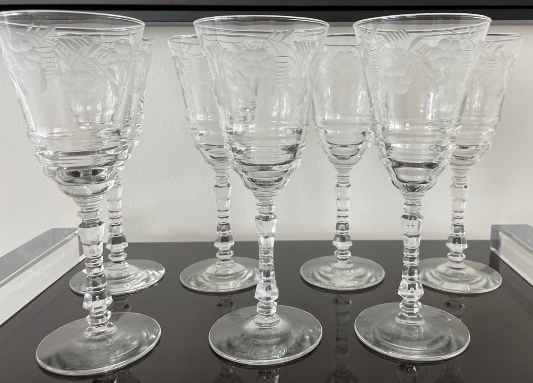 Rock Sharpe Wine Glasses Set of 7 - Etsy