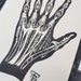 Anatomical Hand Original Linocut // Anatomy Linoprint - Etsy