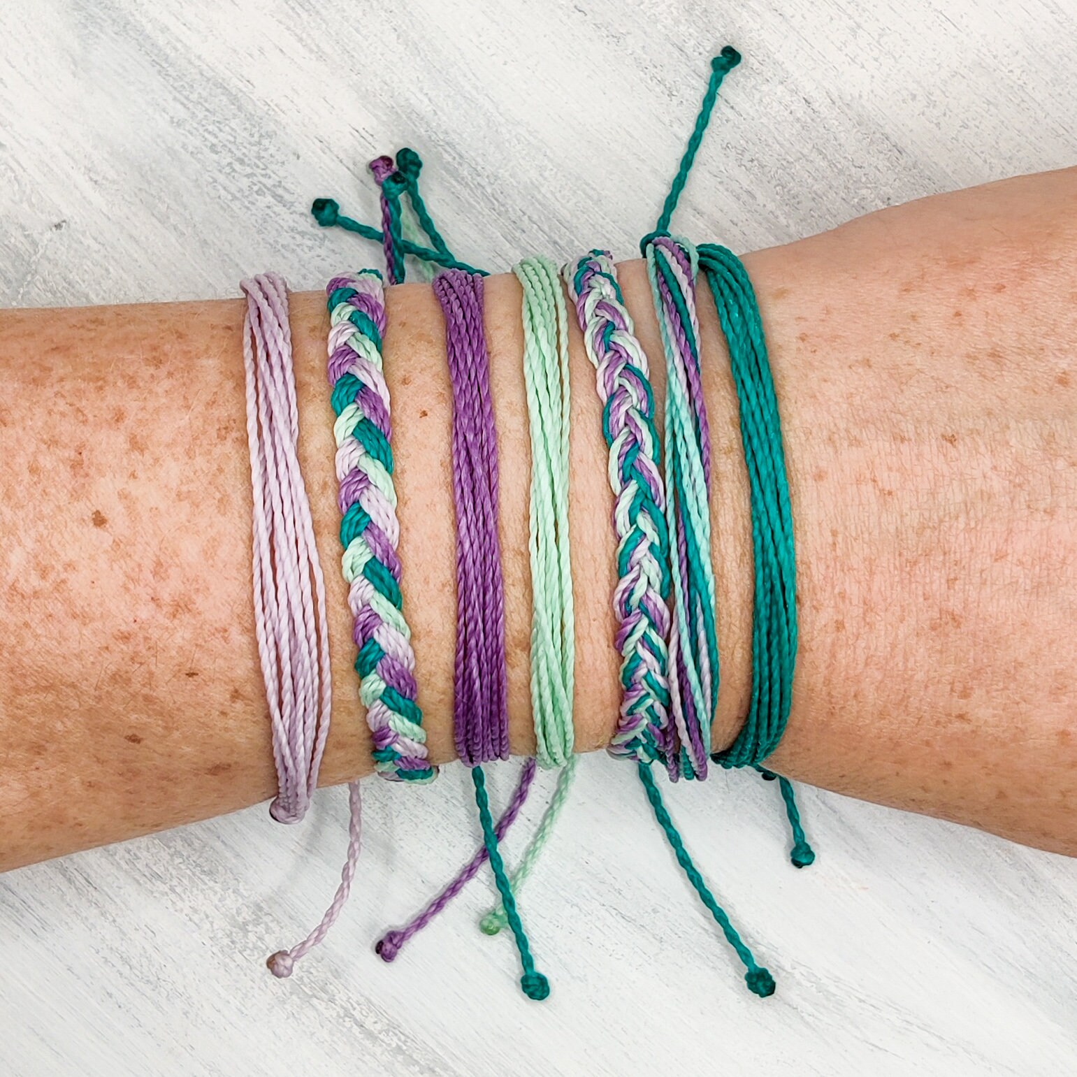 Adjustable Cord Pura Vida Style Waterproof Wax Corded Bracelet, Trendy ...