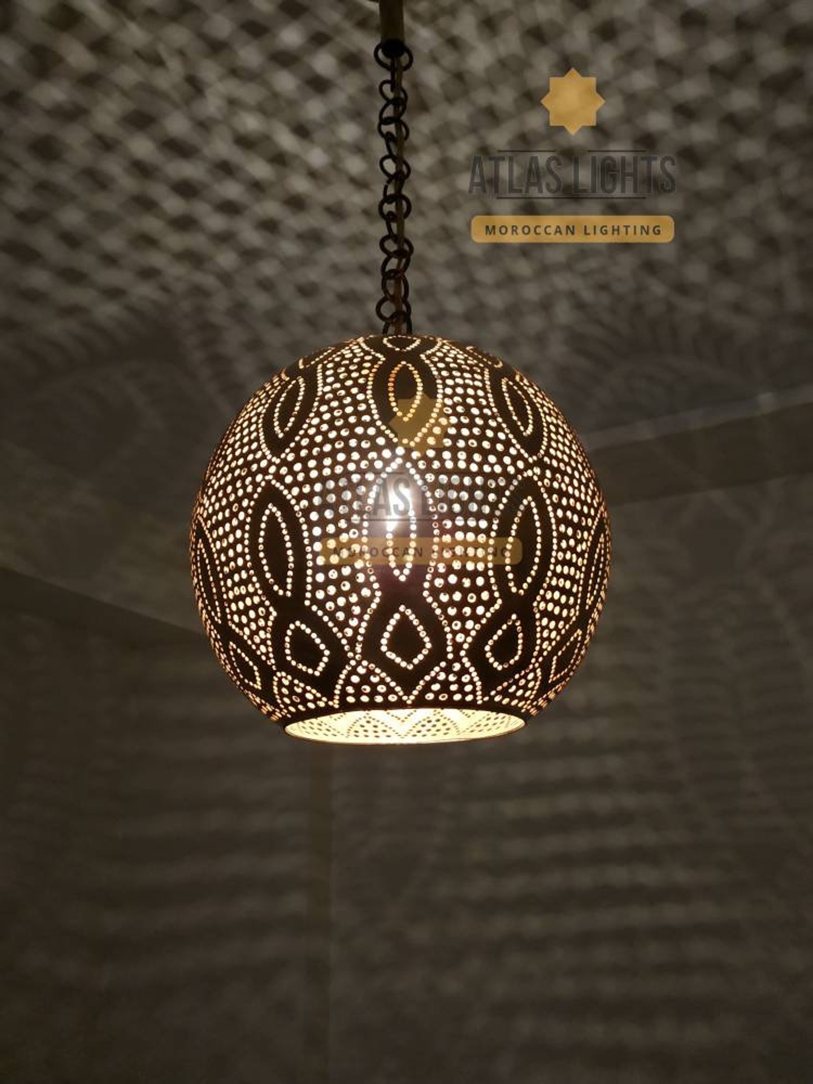 Moroccan Pendant Light Ceiling Lamp Moroccan Lamp Brass - Etsy