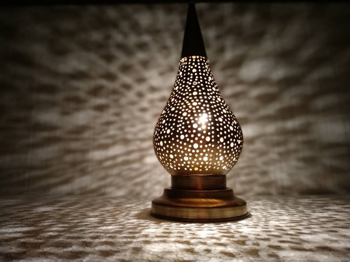 Table lamp Moroccan table Lamps Brass Handmade Traditional | Etsy