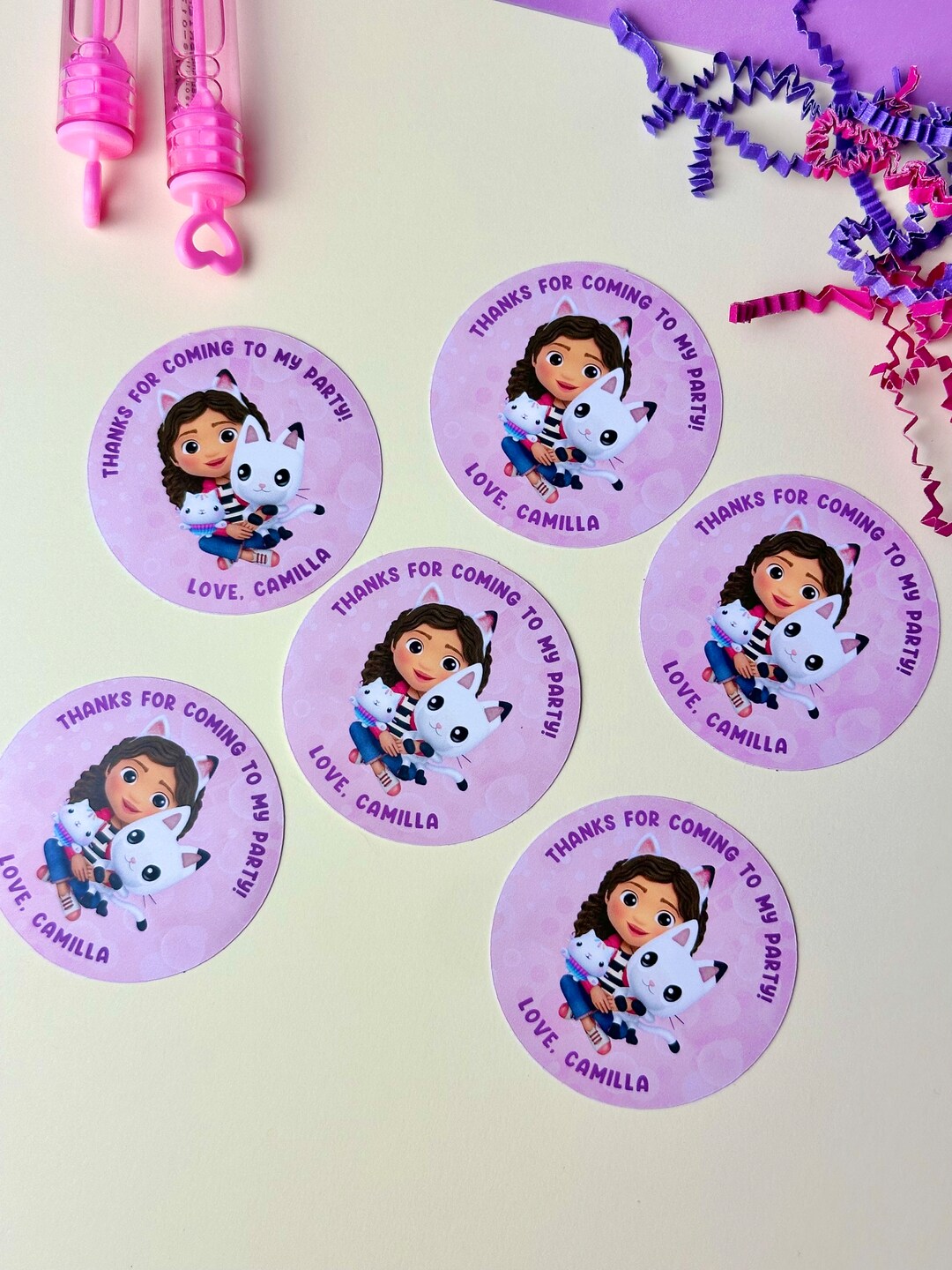 Gabby’s Dollhouse Favor Stickers Set of 12 Glossy Stickers, Dollhouse ...