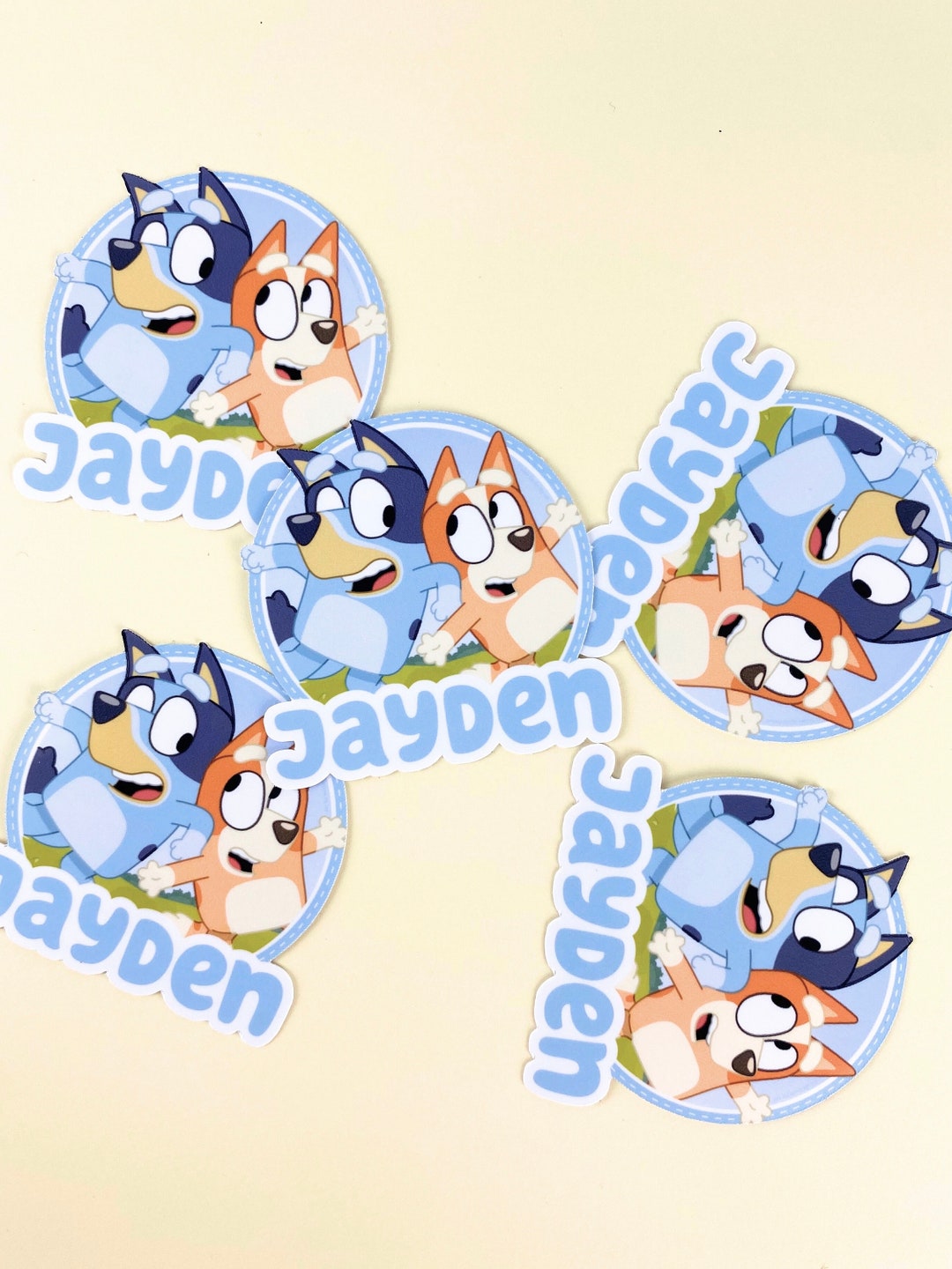 Blue Favor Stickers Set of 12 Glossy Stickers, Blue Party, Blue Favors ...