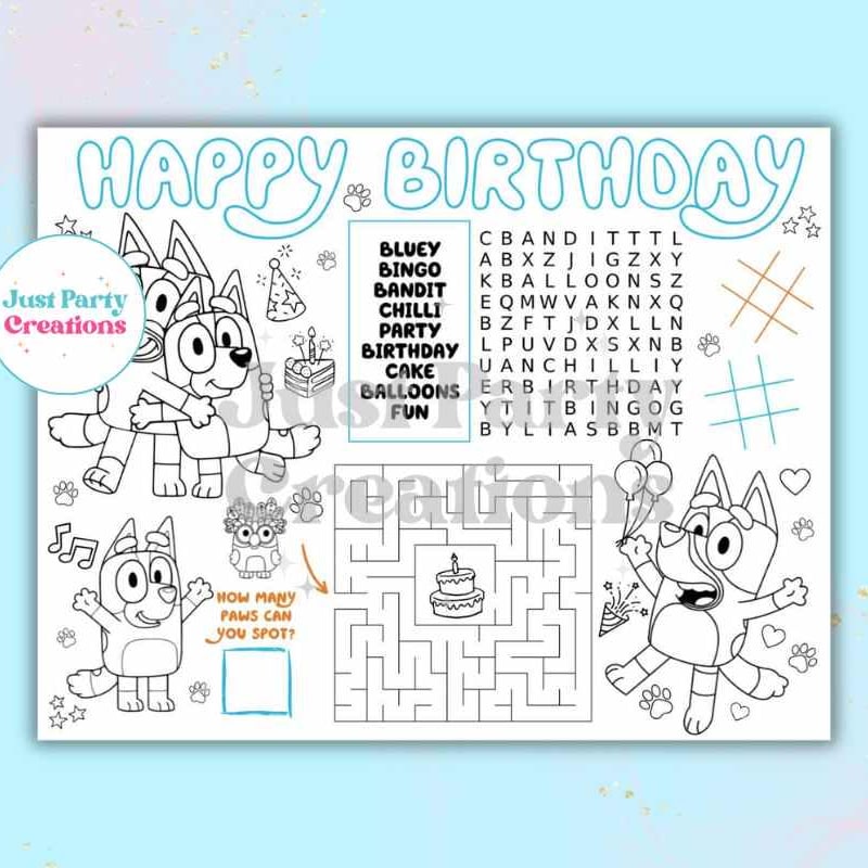 Girl Bluey Birthday Decorations Printables - Etsy