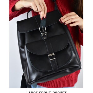 Premium Medium Leather Backpack, Women's Backpack, Women Knapsack ...