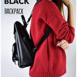 Premium Medium Leather Backpack, Women's Backpack, Women Knapsack ...