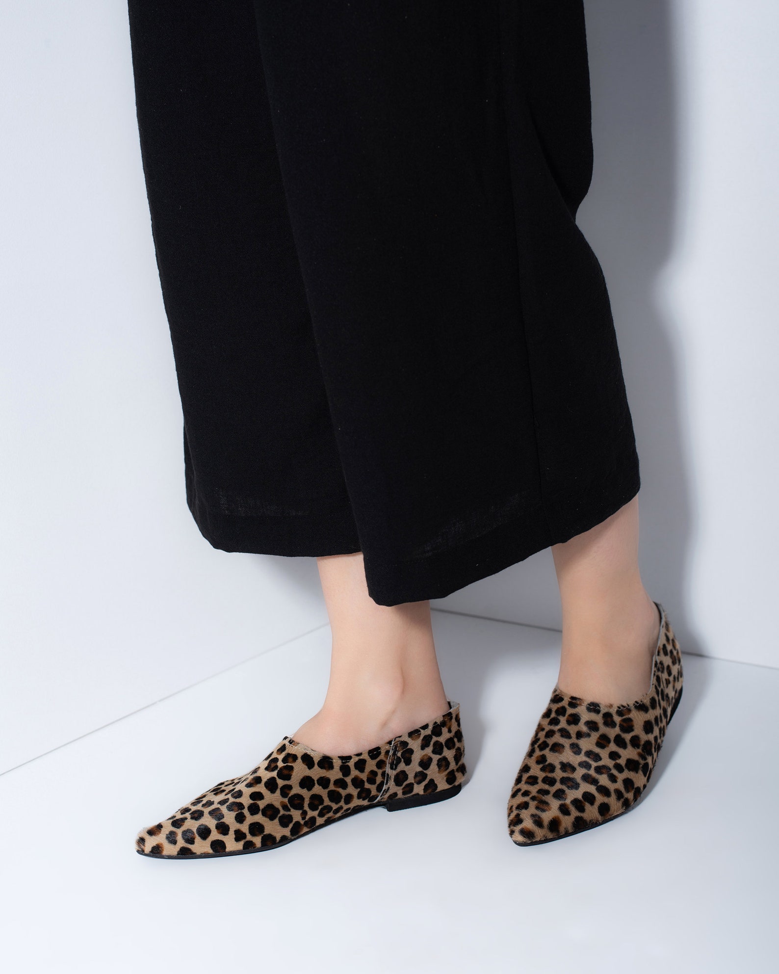 Leopard Print Mules, Animal Print Flats, Leather Loafers, Womens Flats ...
