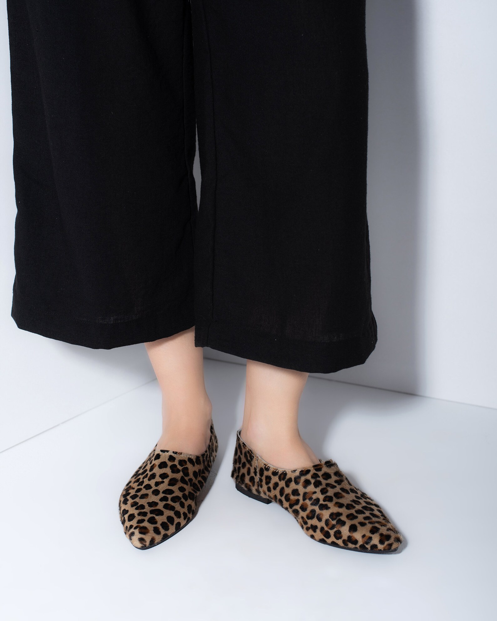 Leopard Print Mules, Animal Print Flats, Leather Loafers, Womens Flats ...