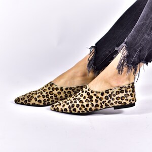 Leopard Print Mules Animal Print Flats Leather Loafers | Etsy
