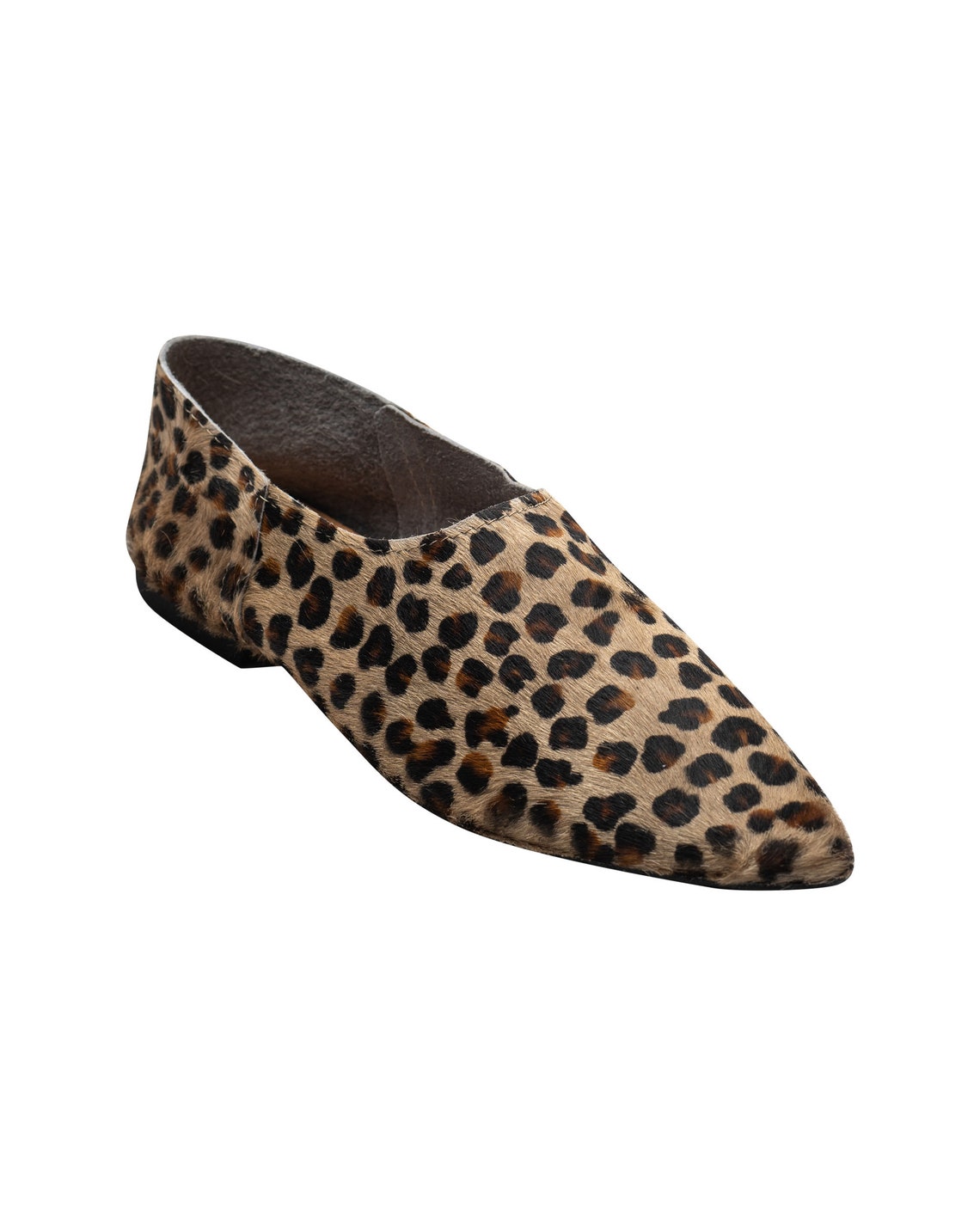 Leopard Print Mules Animal Print Flats Leather Loafers - Etsy