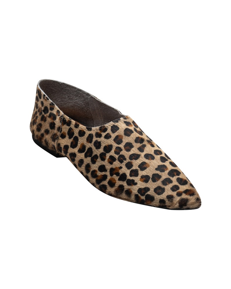 Leopard Print Mules Animal Print Flats Leather Loafers - Etsy