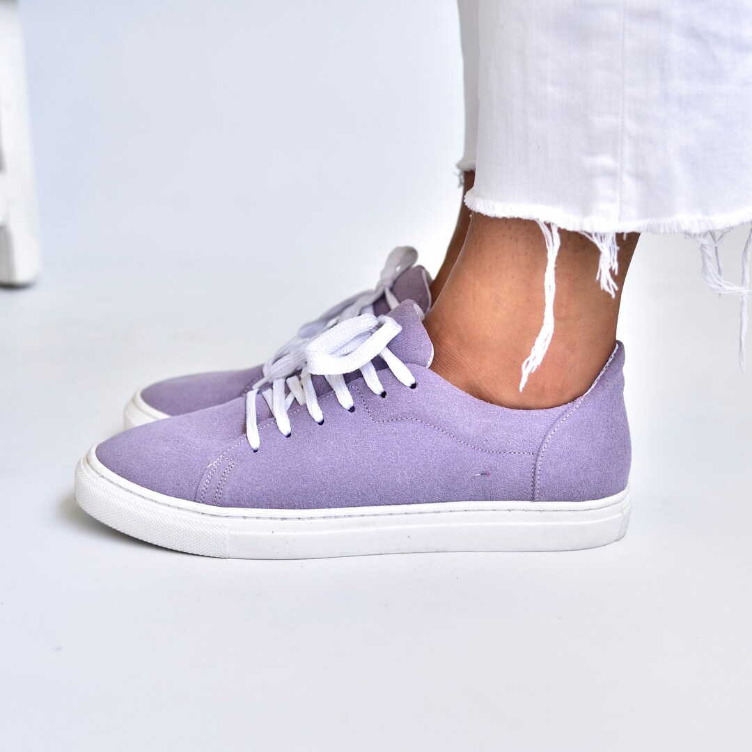 SIZE 39, Women Lilac Sneakers Shoes Made by Greek Leather, Gift for Her ...