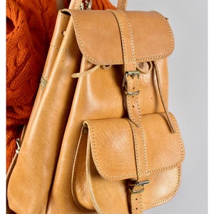 Premium Medium Leather Backpack, Women's Backpack, Women Knapsack ...