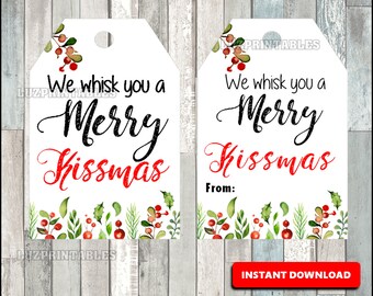 Christmas Teacher Gift Tag Printable: We Whisk You a Merry - Etsy