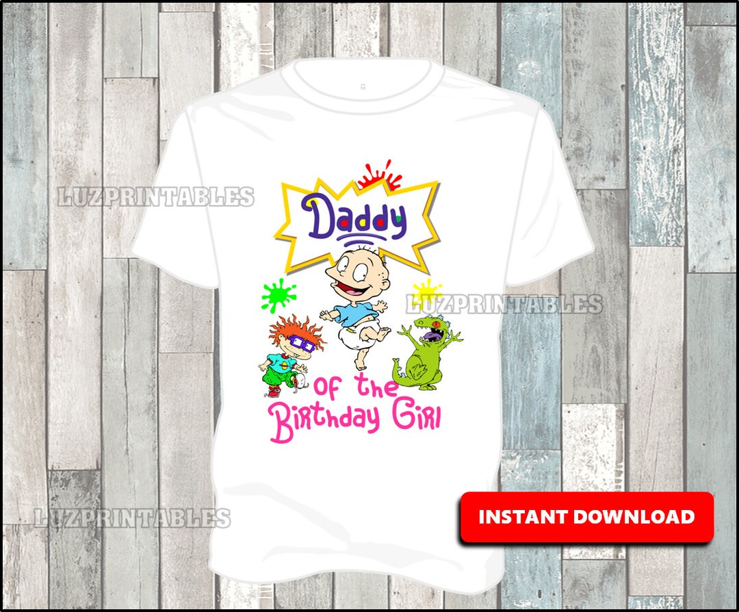 Rugrats Dad of the Birthday Girl Iron On Rugrats Birthday - Etsy