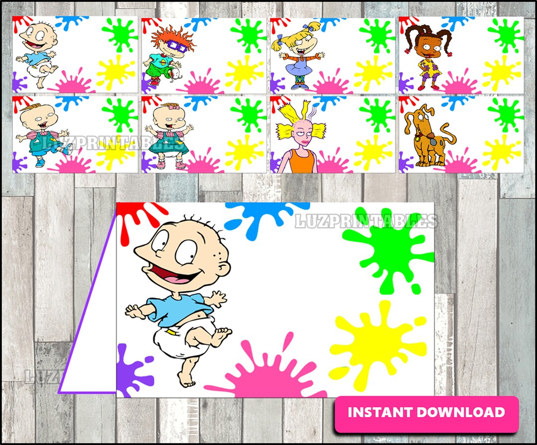 Rugrats Food Labels Rugrats Party Food Tent Cards Printable - Etsy