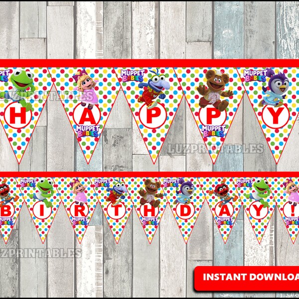 Muppet Babies Birthday Banner - Etsy