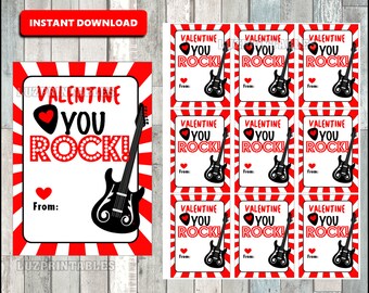 You Rock Valentine | Etsy