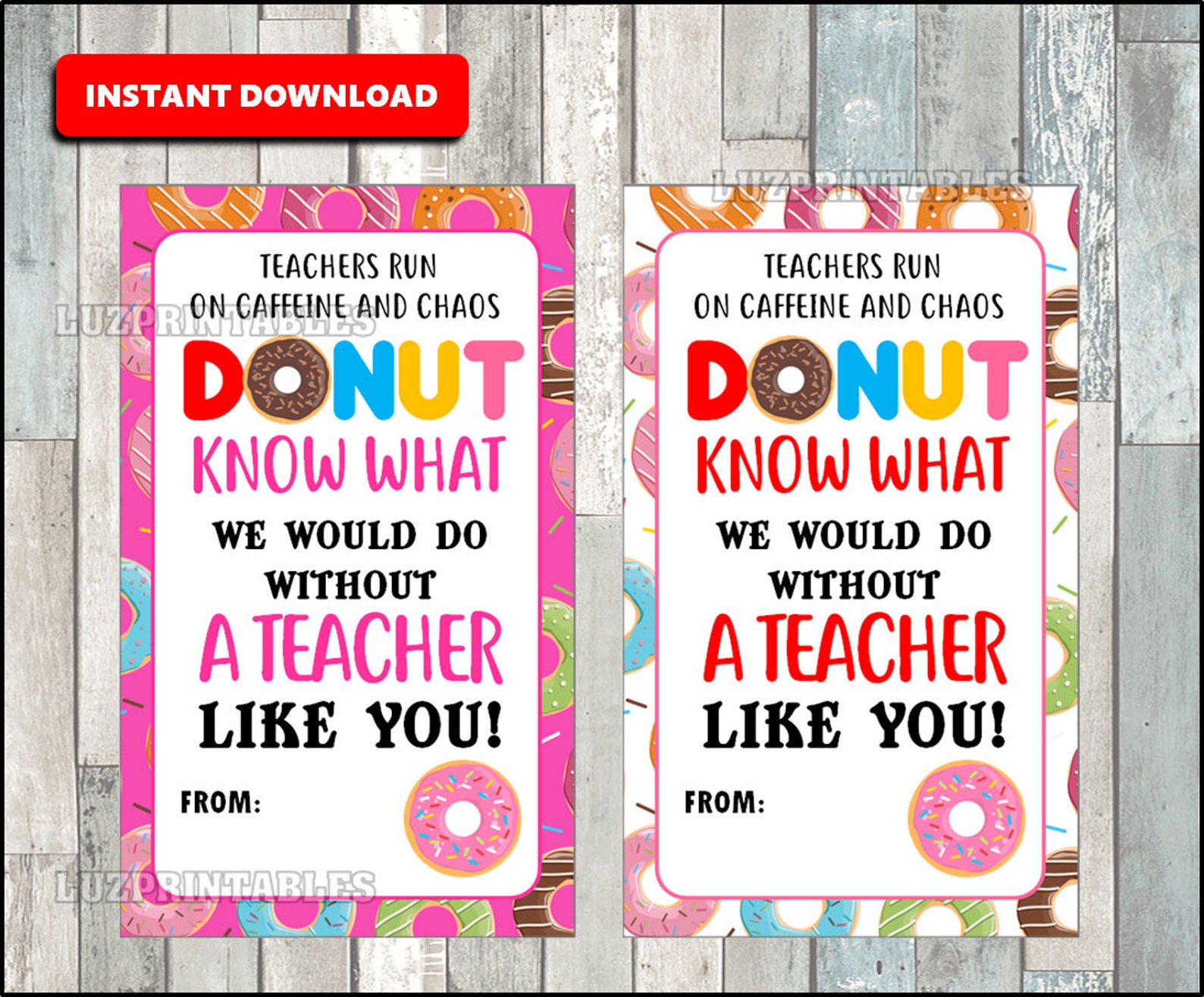 Donut Know What We Would Do Without A Teacher Like You Dunkin | Etsy