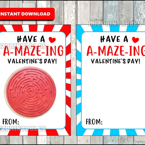 Instant Download Maze Valentine's Day Card You Are - Etsy