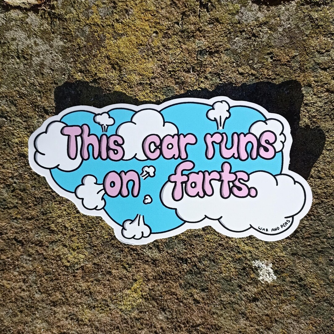 Runs on Farts Bumper Sticker - Etsy
