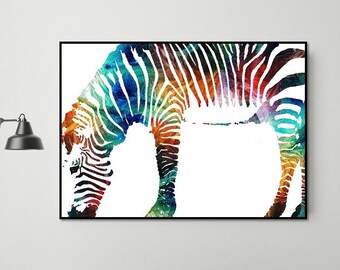 Zebra wall art | Etsy