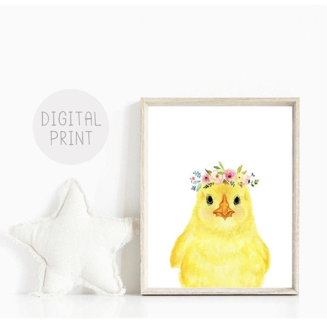 Farm Animals Nursery Décor Baby Chick Printable Watercolor - Etsy