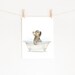 Wolf Cub in a Bathtub Print, Child's Bathroom Art PRINTABLE, Baby Wolf ...