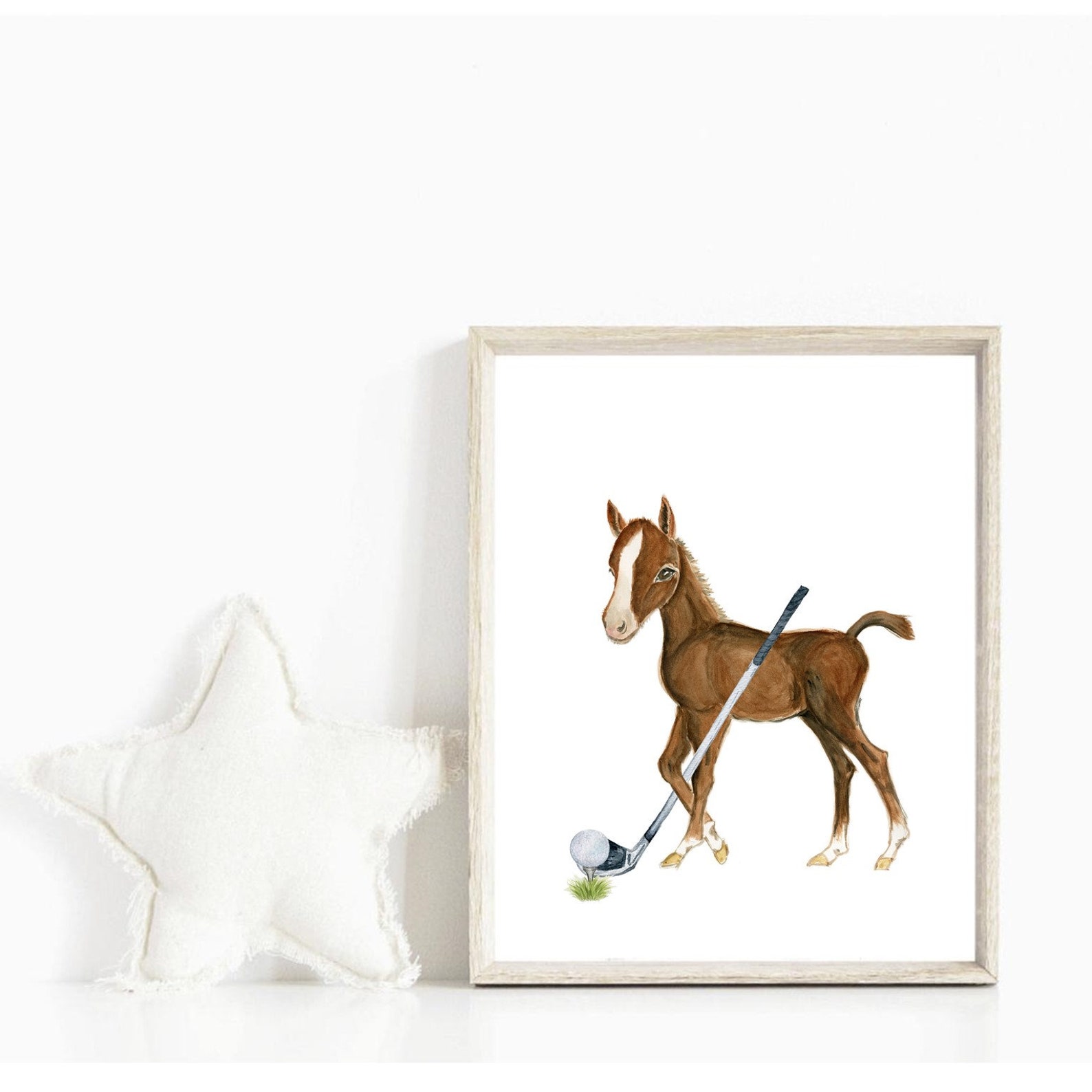 Set of 6 Golf Nursery Art PRINTABLE Farm Animals Playing - Etsy