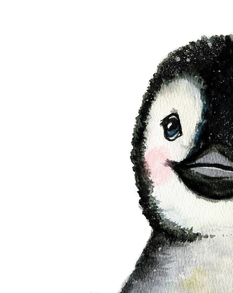 Penguin Nursery Print PRINTABLE Penguin Snowboarding Baby Room - Etsy