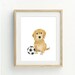 Dog Prints, PRINTABLE, Set of 4 Sports Nursery Décor, Watercolor Puppy ...