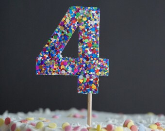 Number 4 cake topper | Etsy