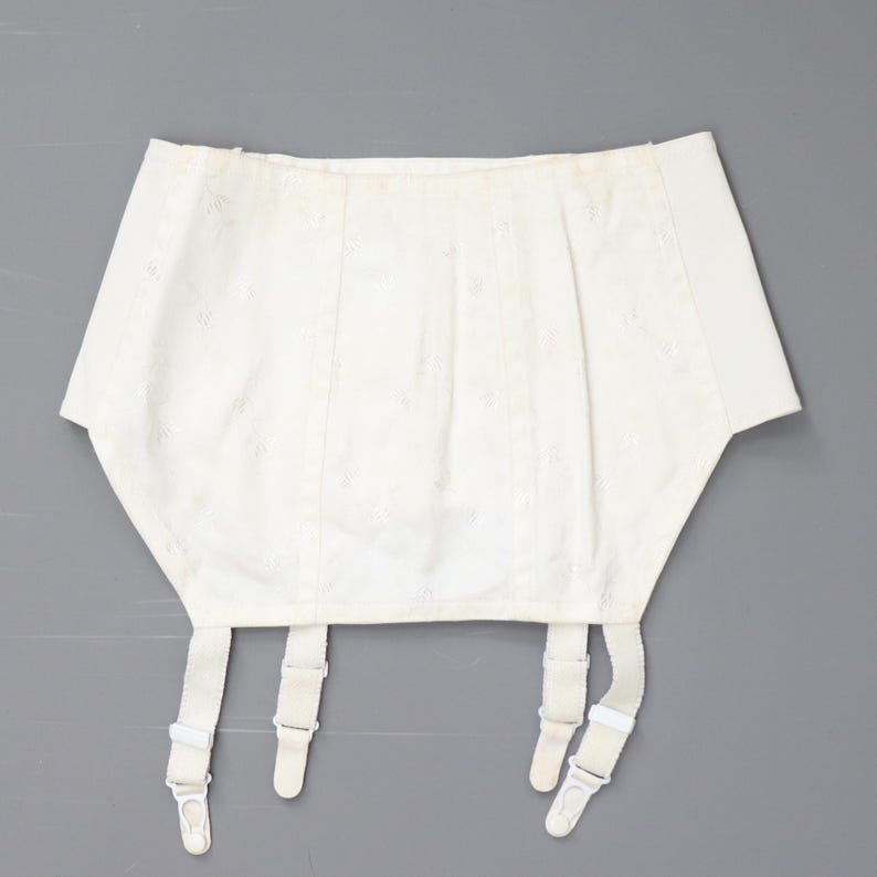 C1960s Vintage Court Royal Wide White Coutil Suspender Belt - Etsy UK