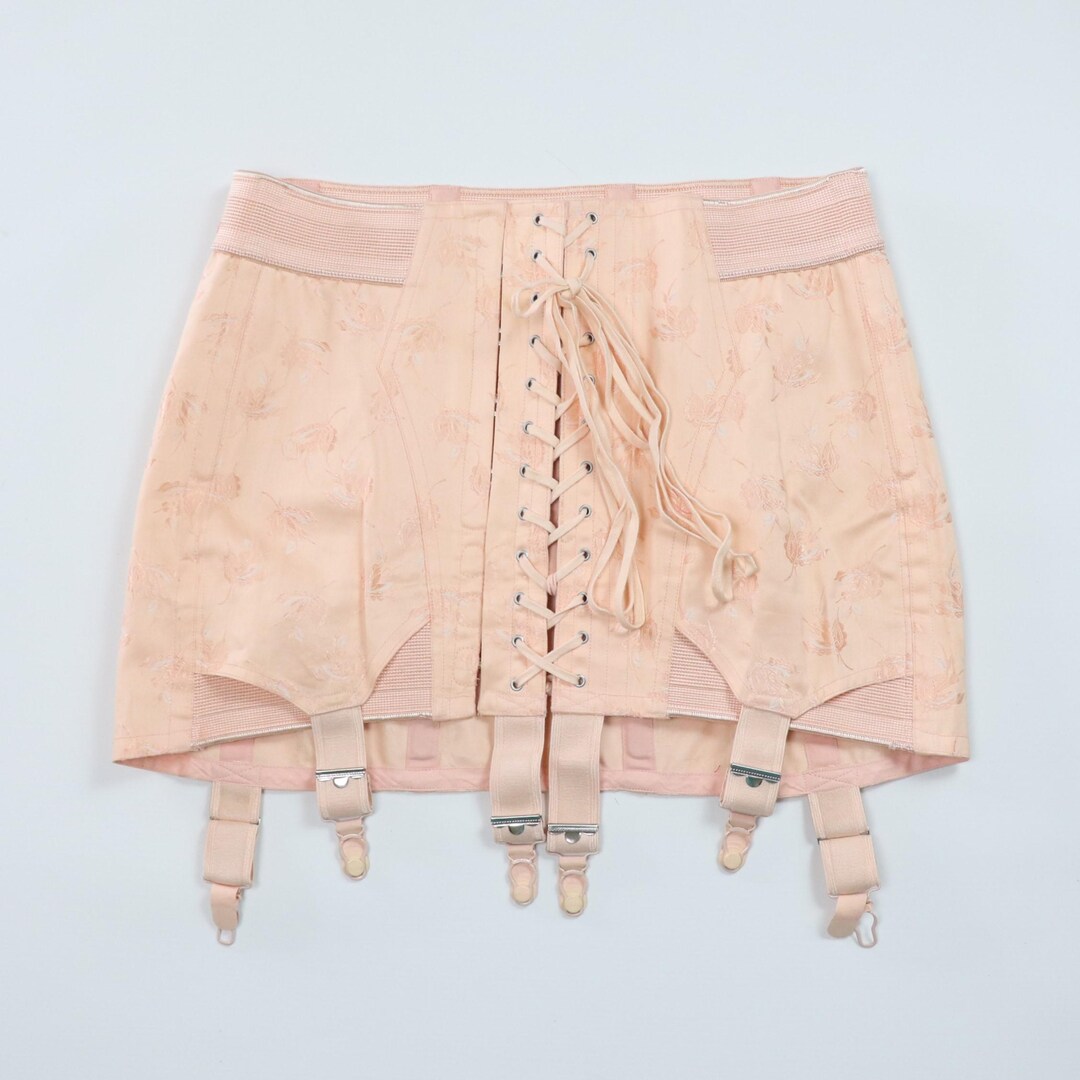 C1950s Vintage Court Royal Pale Pink Corset Girdle With Front Lacing ...