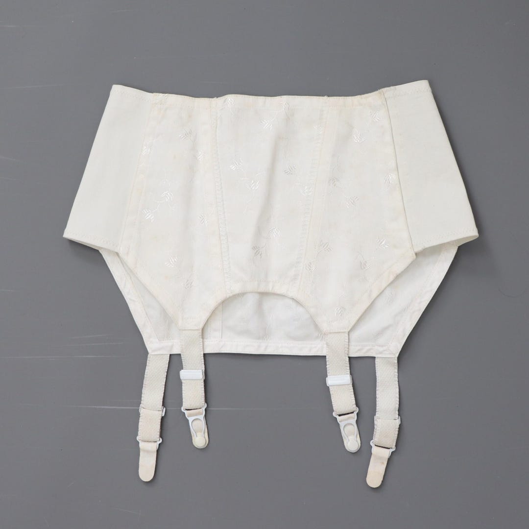 C1960s Vintage Court Royal Wide White Coutil Suspender Belt - Etsy UK