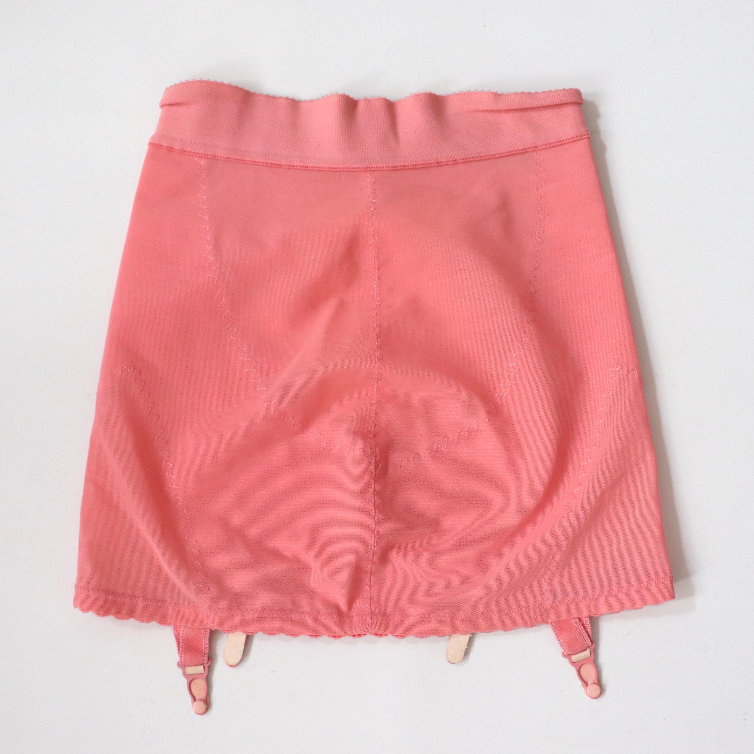 C1960s / C1970s Vintage Contesa Bubblegum Pink Powernet Roll on Corset ...