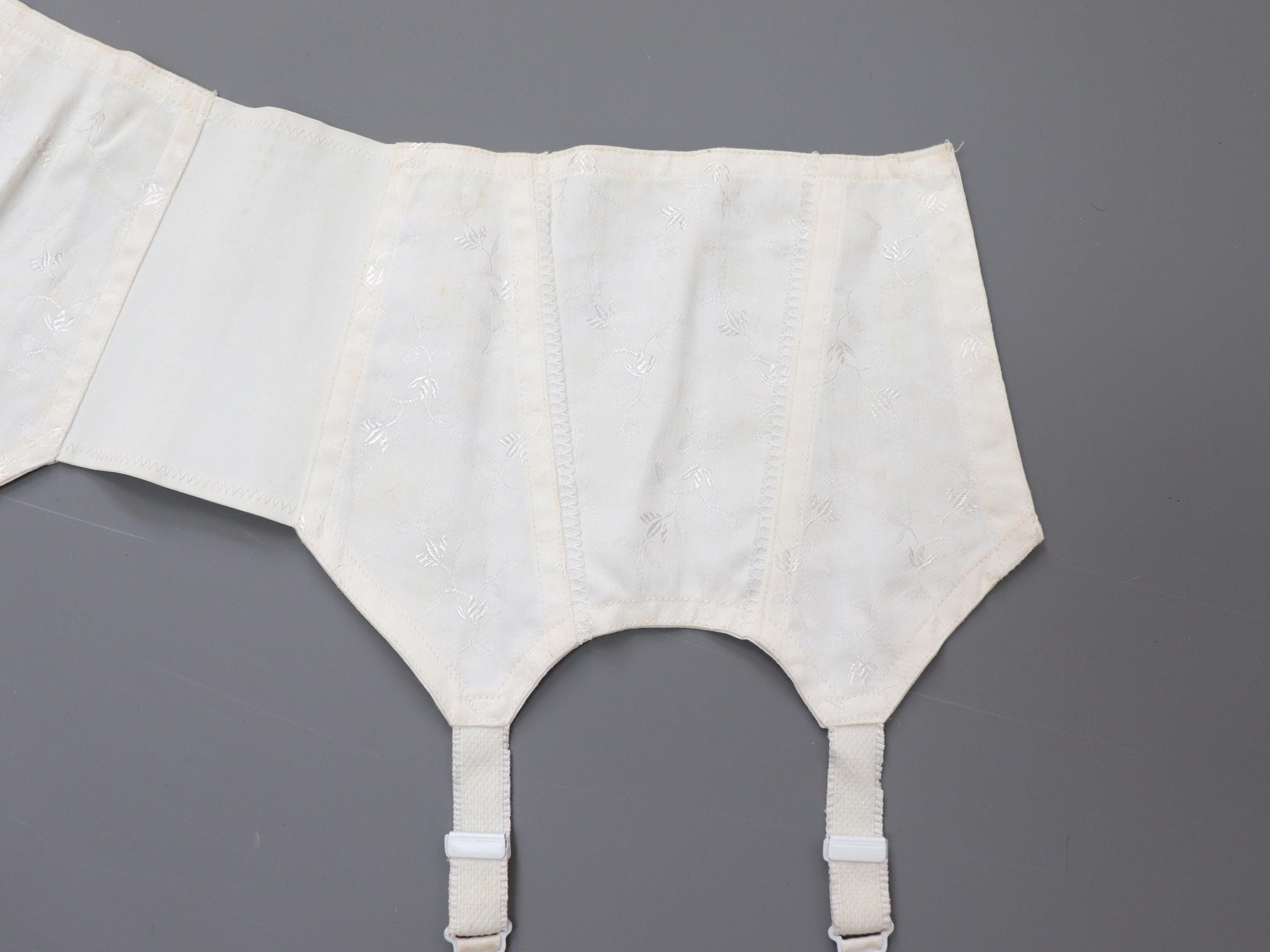 C1960s Vintage Court Royal Wide White Coutil Suspender Belt - Etsy UK